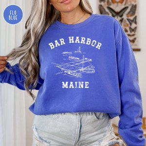 Bar Harbor Maine Grunge Style Comfort Colors® Sweatshirt, Mount Desert ...