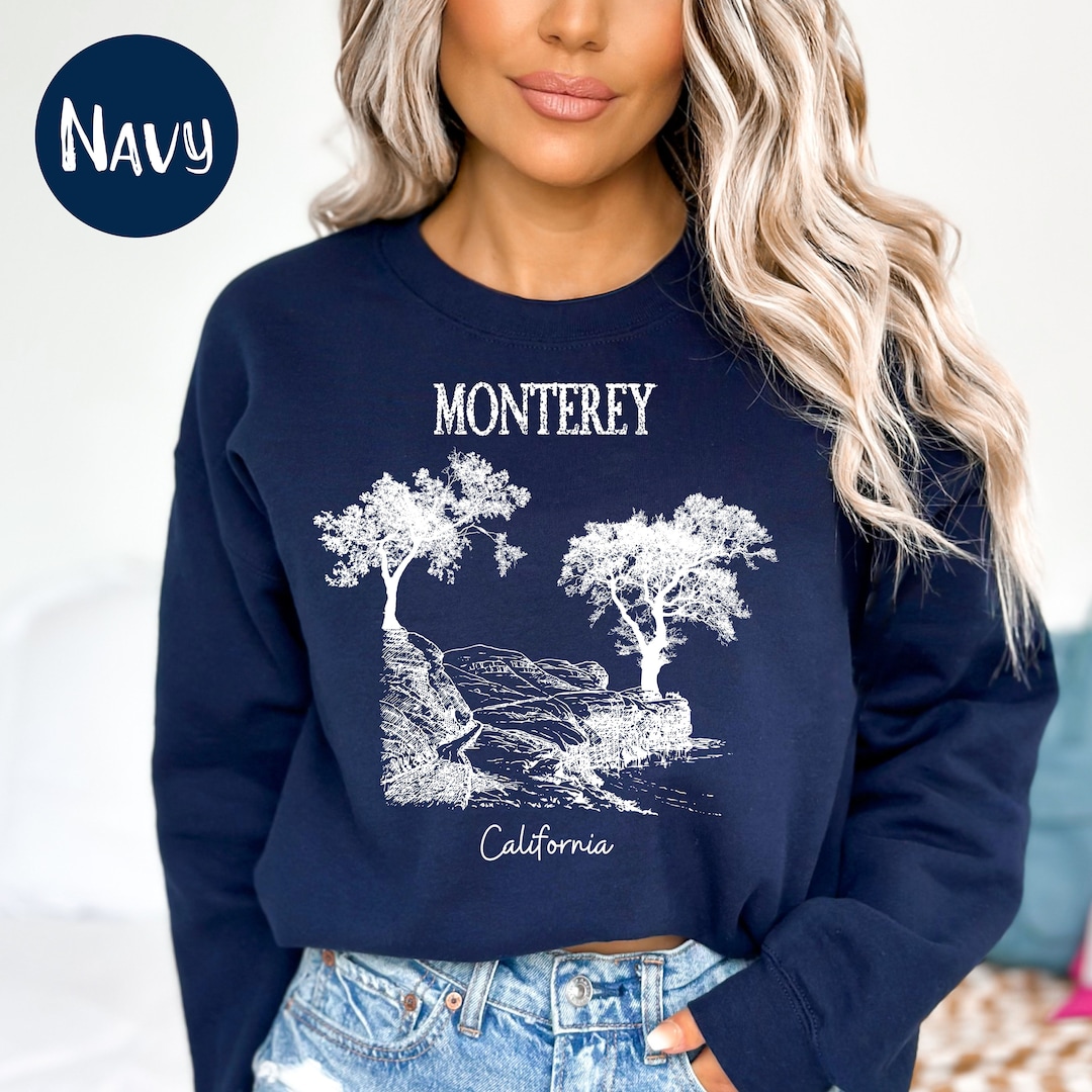 Monterey California Grunge Style Sweatshirt, Monterey Vacation Gift ...