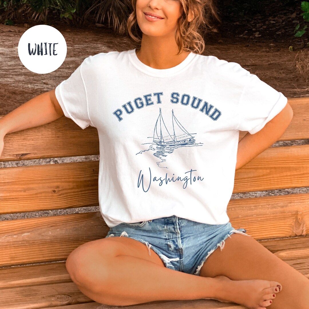 Puget Sound Seattle Washington State Softstyle T-shirt, Seattle Travel ...