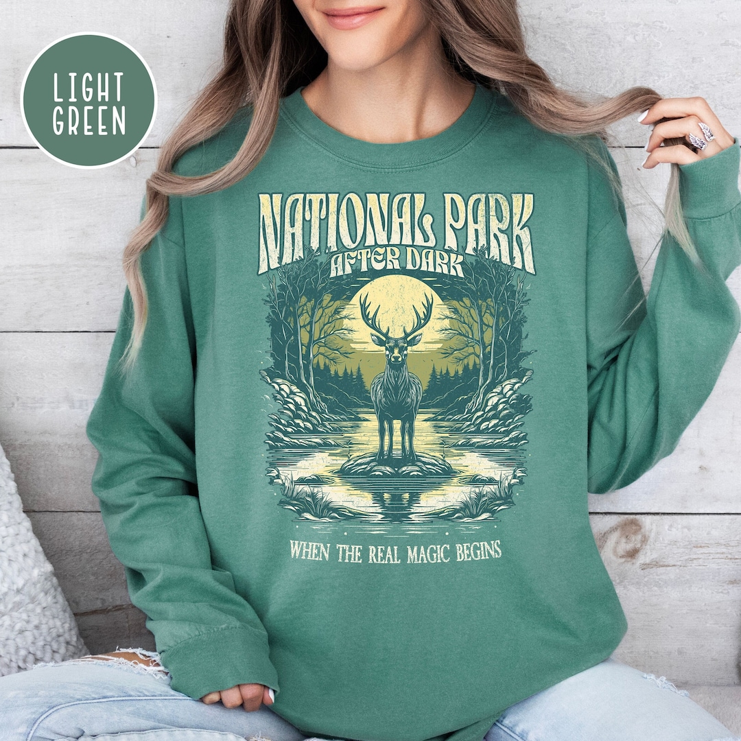 National Park After Dark Grunge Comfort Colors® Long Sleeve Tshirt ...
