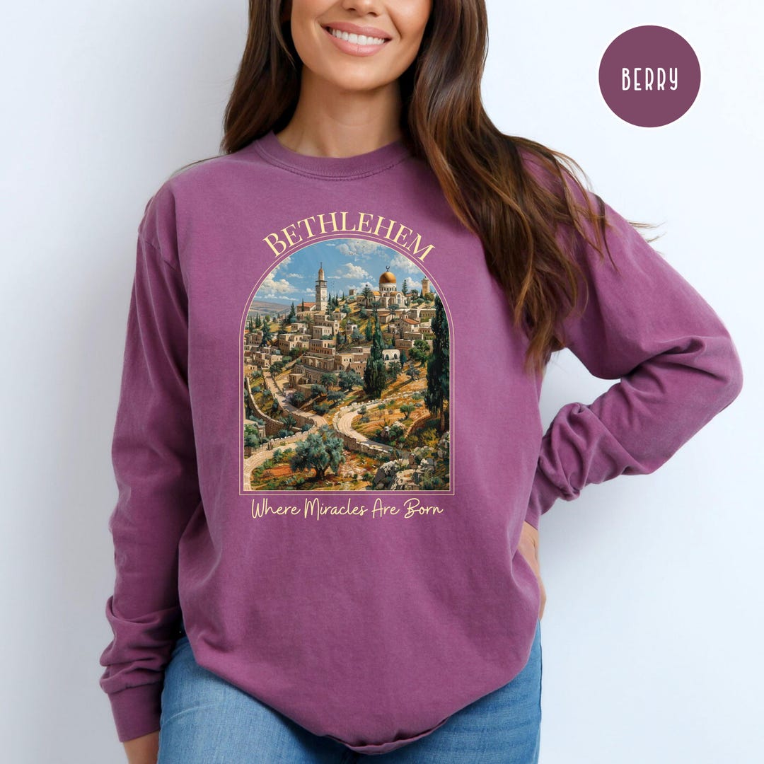 Bethlehem Where Miracles Are Born Christmas Gift Tee Shirt, Bethlehem ...