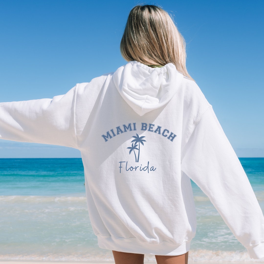 Miami Beach Hoodie, Miami Beach Varsity Sweatshirt, Miami Beach ...