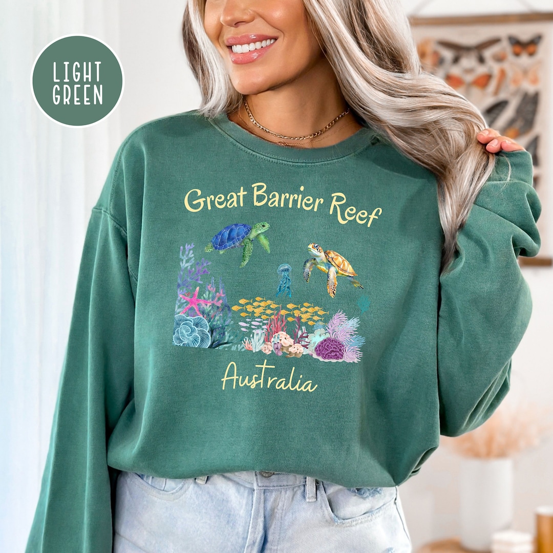 Great Barrier Reef Australia Comfort Colors® Sweatshirt, Coral Sea ...