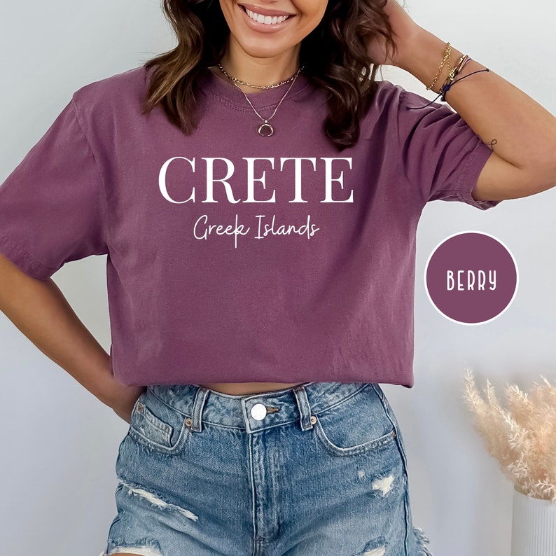 Crete Greek Islands Comfort Colors® Minimalist Style T-shirt - Etsy