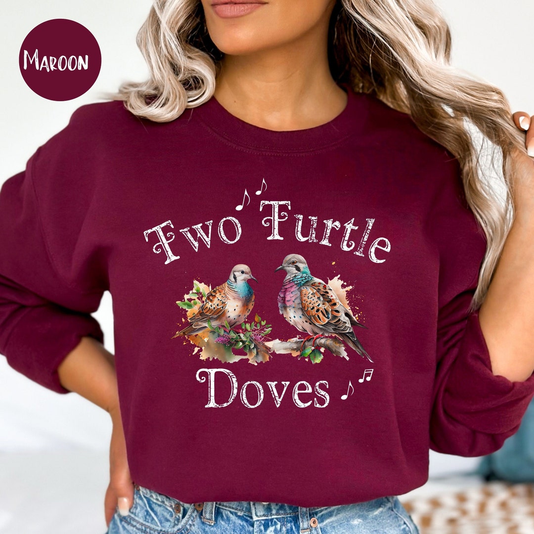 Two Turtle Doves Christmas Season Gift Sweater, Two Doves of 12 Days ...