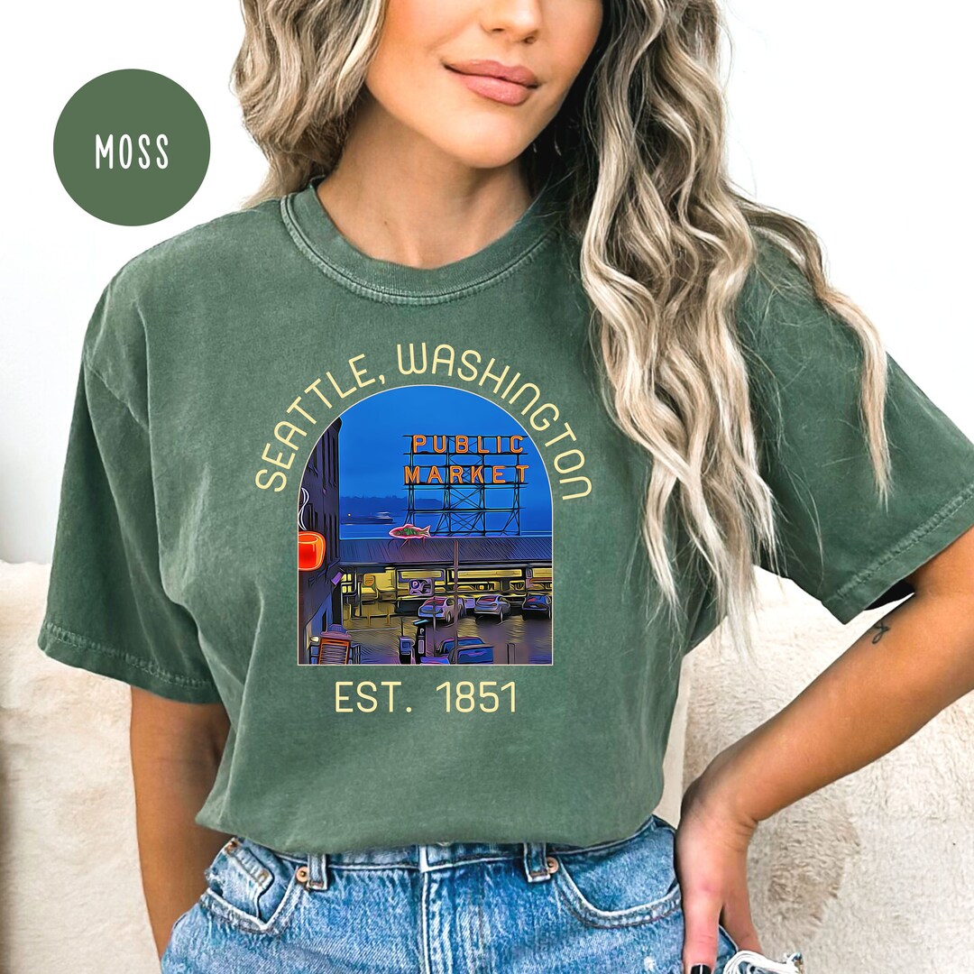Seattle Washington Comfort Colors® T-shirt, Seattle Vacation Tee Shirt ...