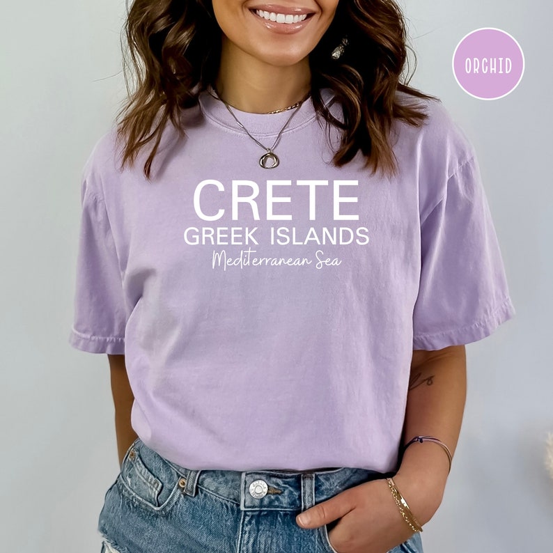 Crete Greek Islands Comfort Colors® T-shirt, Greece Vacation Gift ...