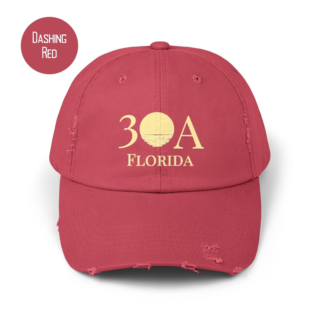 30A Florida Grunge Baseball Cap, 30A Beach Vacation Gift, 30A Florida ...