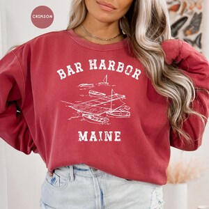Bar Harbor Maine Grunge Style Comfort Colors® Sweatshirt, Mount Desert ...