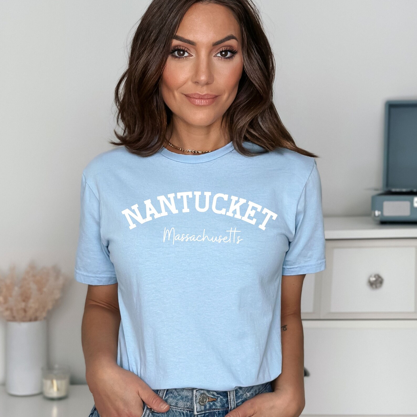 Nantucket Summer Vacation Softstyle Tee Shirt Gift, Nantucket Island ...
