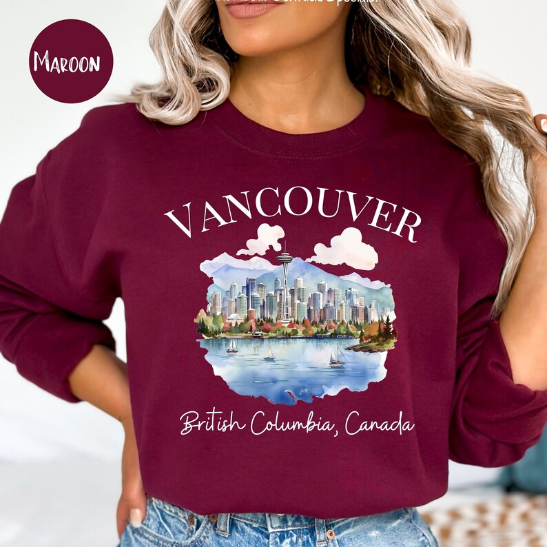 Vancouver British Columbia Canada Sweatshirt Vancouver Canada - Etsy