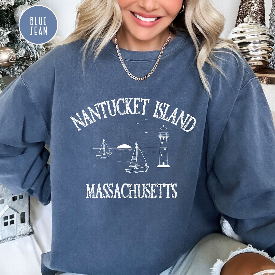 Nantucket Island Grunge Style Comfort Colors® Sweatshirt Nantucket ...