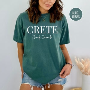 Crete Greek Islands Comfort Colors® Minimalist Style T-shirt, Greece ...