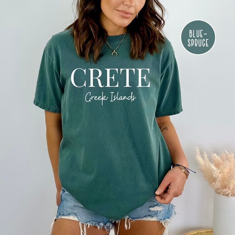 Crete Greek Islands Comfort Colors® Minimalist Style T-shirt, Greece ...