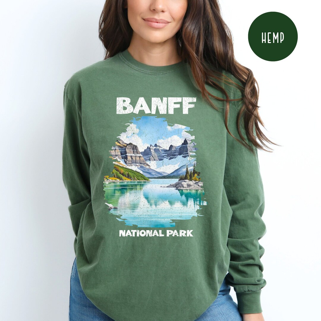Banff National Park Comfort Colors® Long Sleeve Tee, Banff Grunge Shirt ...
