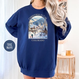 Christmas in Vail Colorado Comfort Colors® Sweatshirt, Vail Ski Trip ...