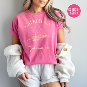 Capri Italy Comfort Colors® Gift Tee for Italy Lover, Capri Vacation ...