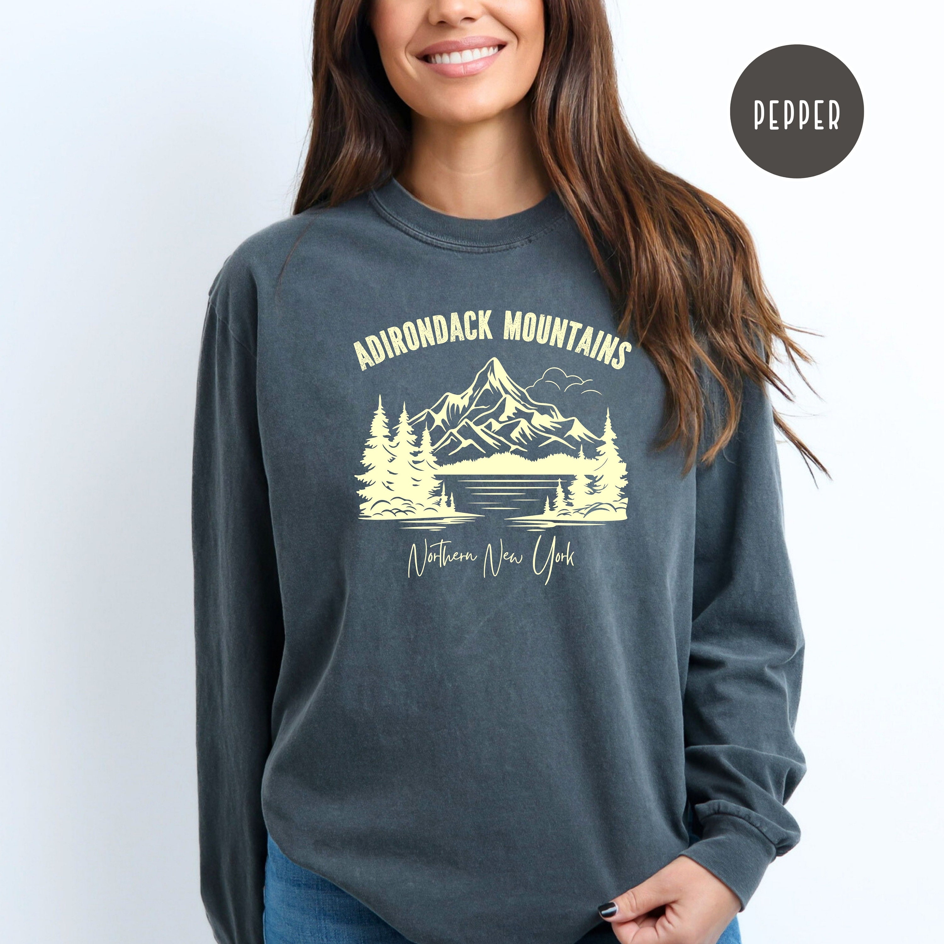 Adirondack Mountains Grunge Style Camping Shirt, Adirondacks Comfort ...