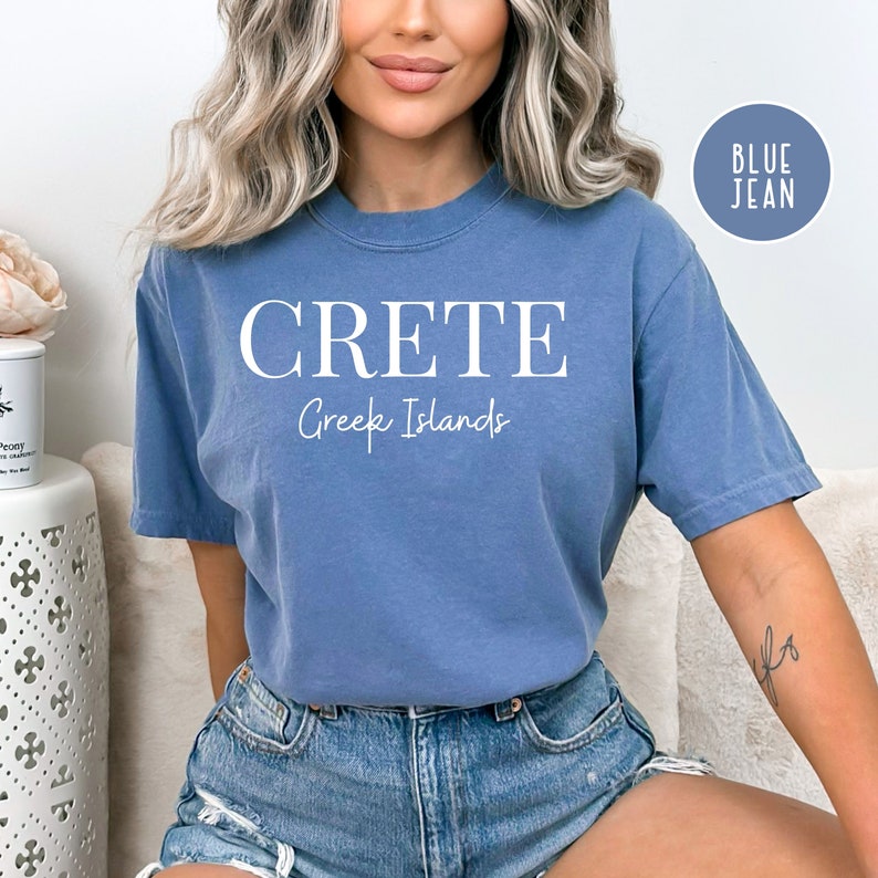 Crete Greek Islands Comfort Colors® Minimalist Style T-shirt, Greece ...