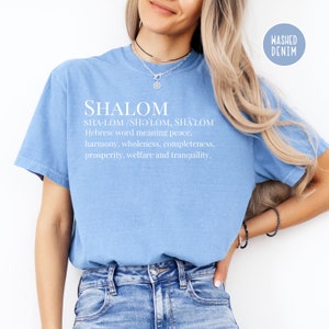 Shalom Peace Stand With Israel Shirt, Shalom Definition Comfort Colors ...