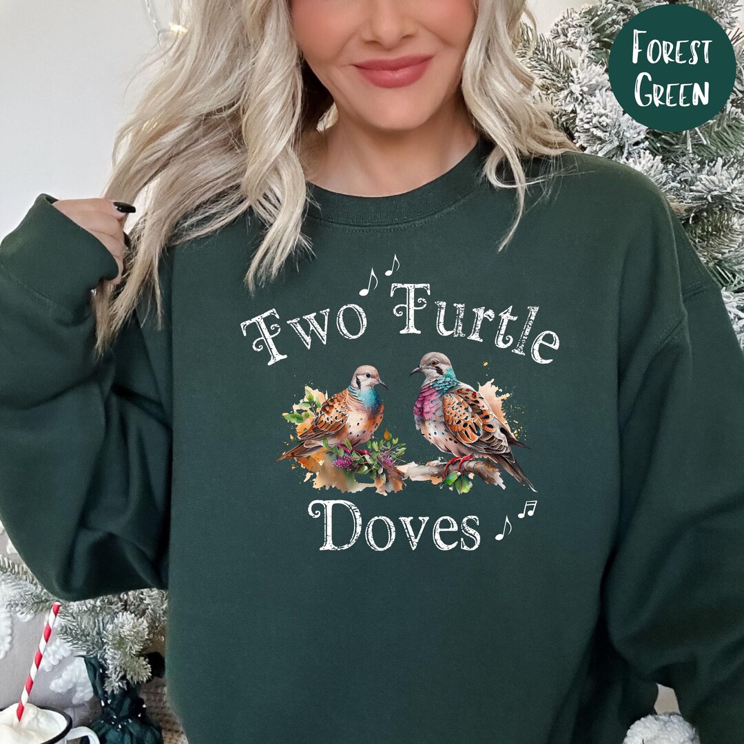 Two Turtle Doves Christmas Season Gift Sweater, Two Doves From12 Days ...