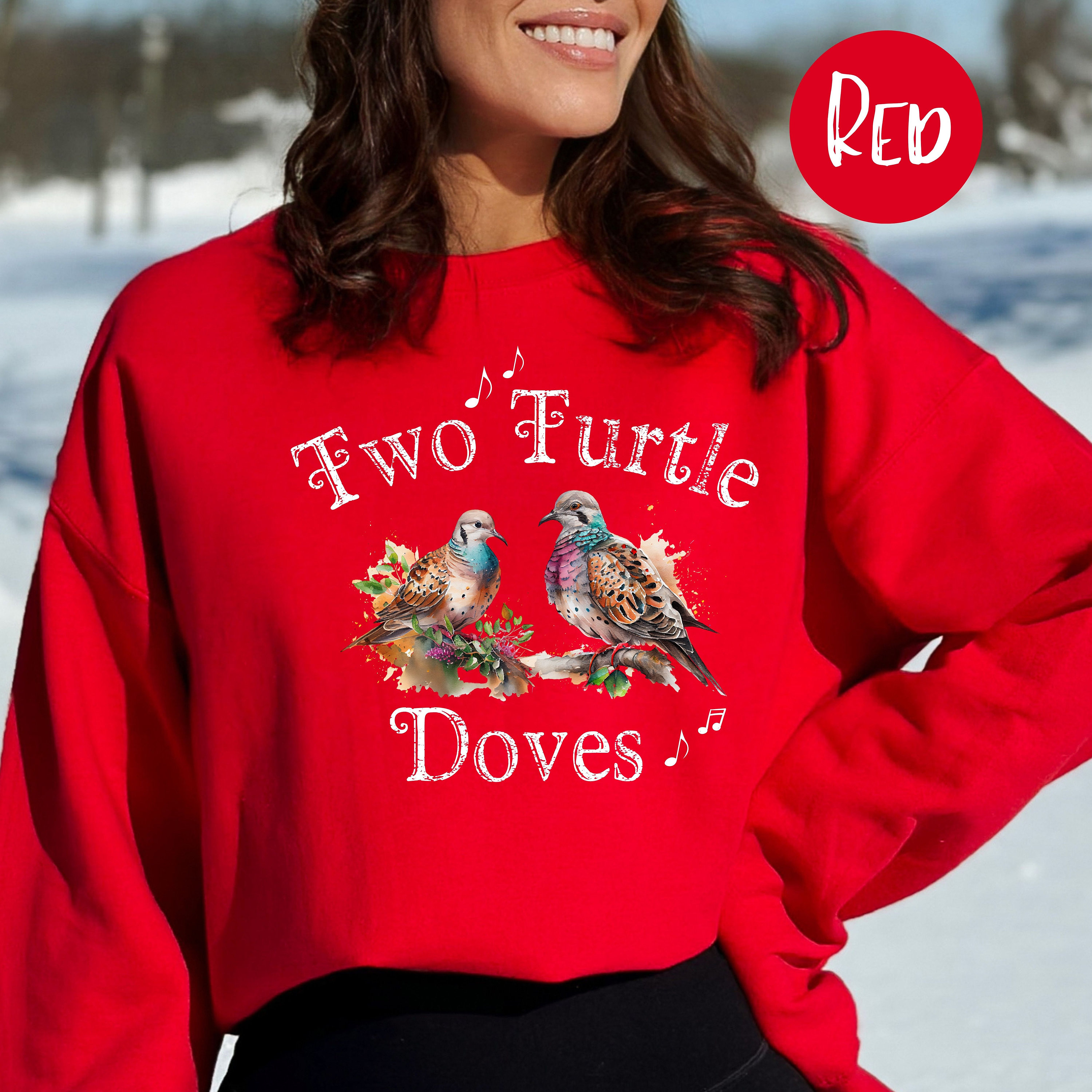Two Turtle Doves Christmas Season Gift Sweater Two Doves of - Etsy