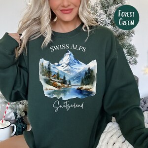 Swiss Alps Switzerland Sweatshirt, Switzerland Vacation Sweater Gift ...