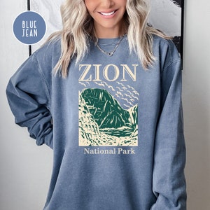Zion National Park Utah Comfort Colors® Sweater Gift, Zion National ...