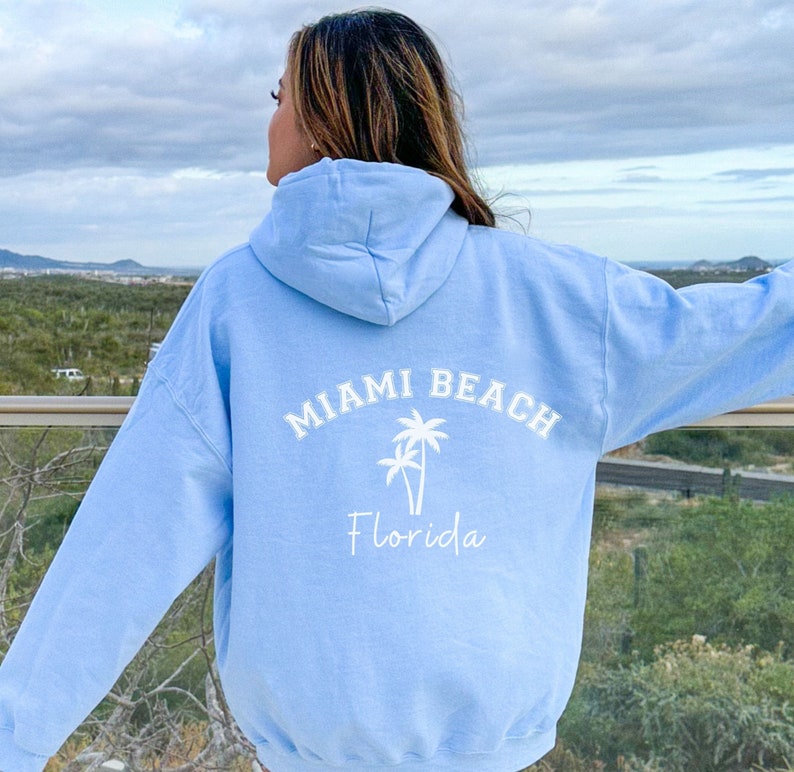 Miami Beach Hoodie, Miami Beach Varsity Sweatshirt, Miami Beach ...