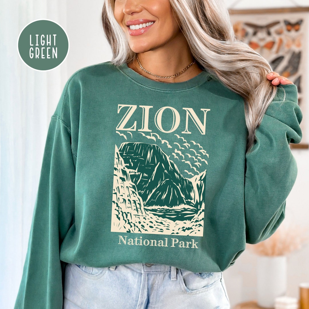 Zion National Park Utah Comfort Colors® Sweater Gift, Zion National ...