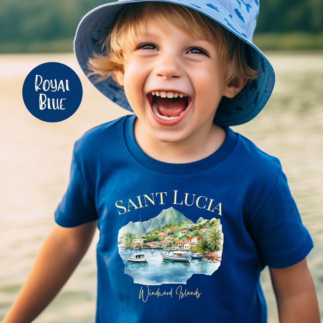 Saint Lucia Toddler Tee 2T-5T, St Lucia Kids Travel Shirt, St. Lucia ...