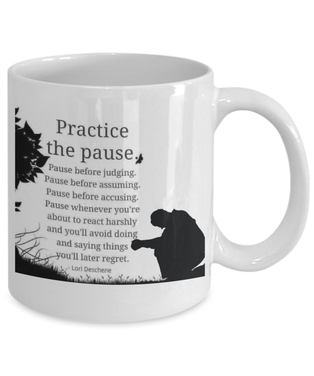 Practice the Pause Cup, Inspirational Words Mug, Christian Believer Mug ...