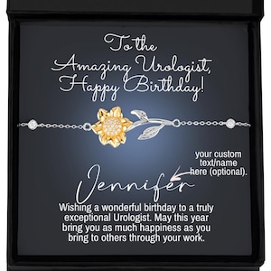 To the Amazing Urologist Happy Birthday, Sunflower Bracelet ...