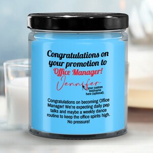 Congratulations on Your Promotion to Office Manager, Personalized 9 Oz ...