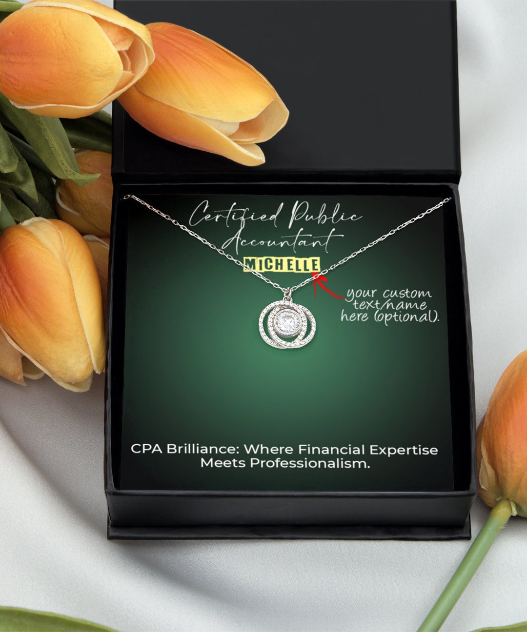 Personalized Double Crystal Circle Necklace A Dazzling Gift for the ...