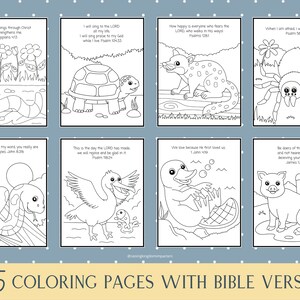 35 Bible Verse Coloring Pages Animal Coloring Pages Kids - Etsy