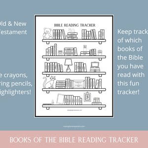 Girl's Bible Reading Tracker Books of the Bible Reading - Etsy