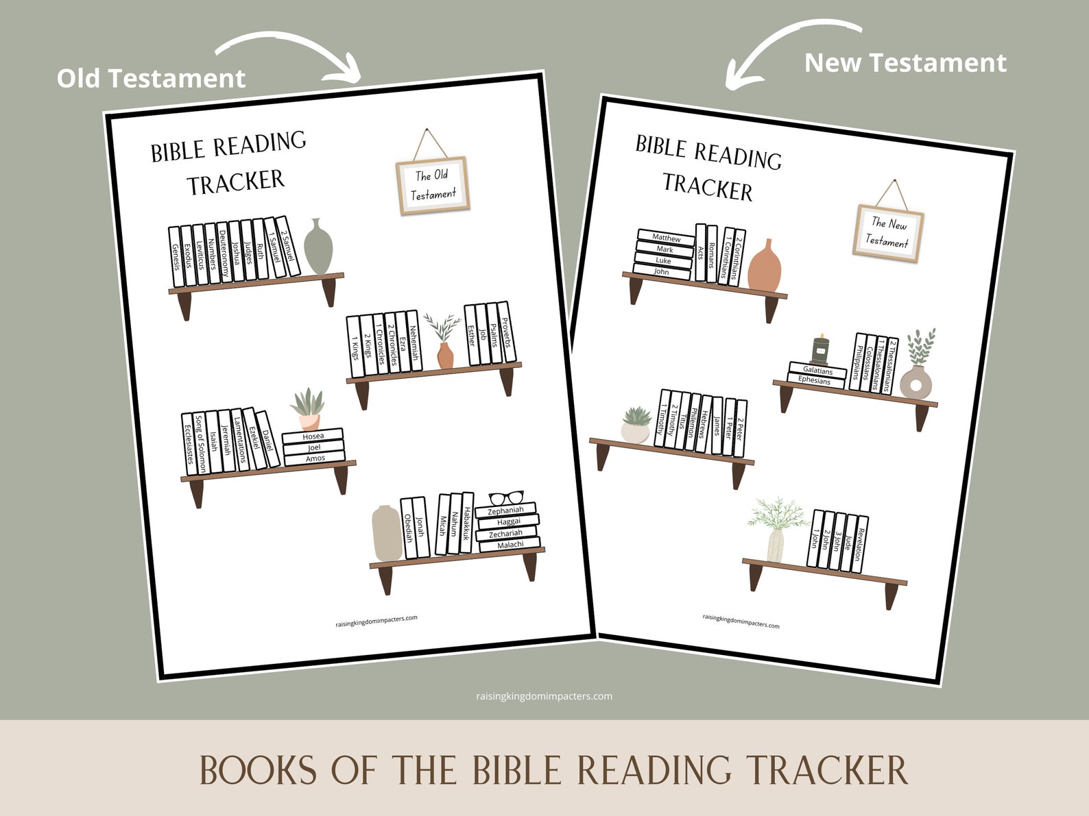 Bible Reading Tracker Bundle | Books of the Bible Reading Log | Bible ...