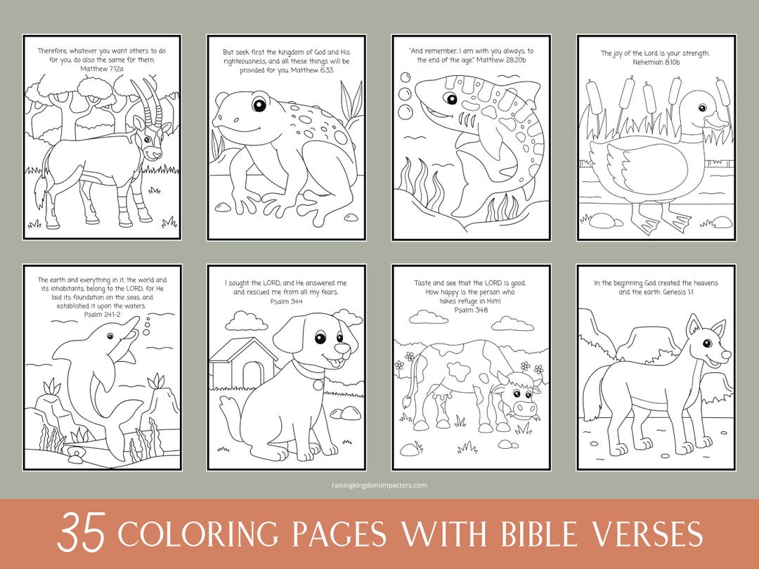 35 Bible Verse Coloring Pages | Animal Coloring Pages | Kids Coloring ...