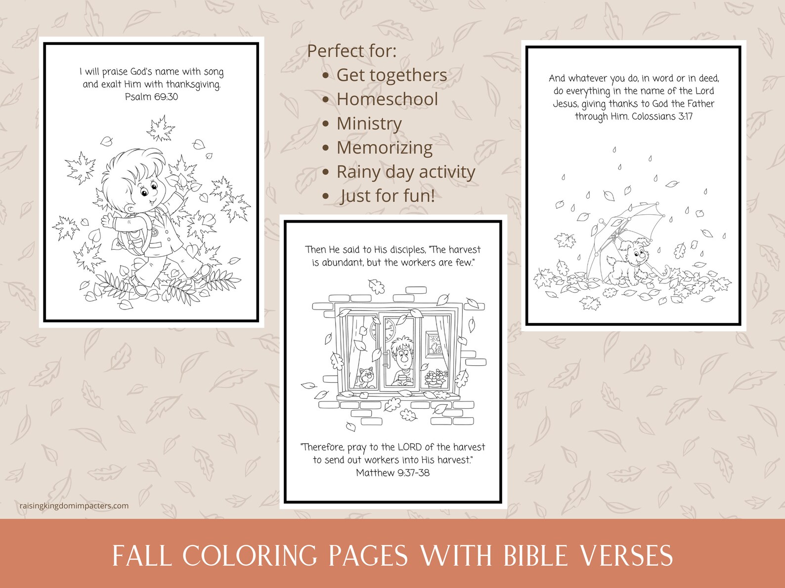 Fall Coloring Pages With Bible Verses | Autumn Coloring Pages ...