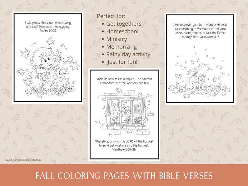 Fall Coloring Pages With Bible Verses | Autumn Coloring Pages ...