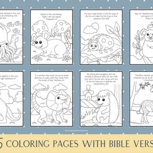 35 Bible Verse Coloring Pages Animal Coloring Pages Kids - Etsy