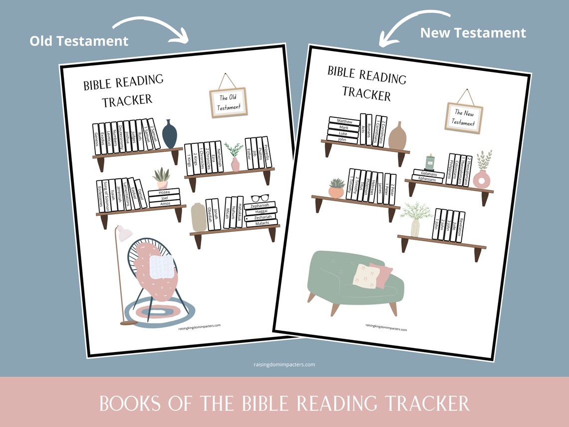 Bible Reading Tracker Books of the Bible Reading Log Bible - Etsy