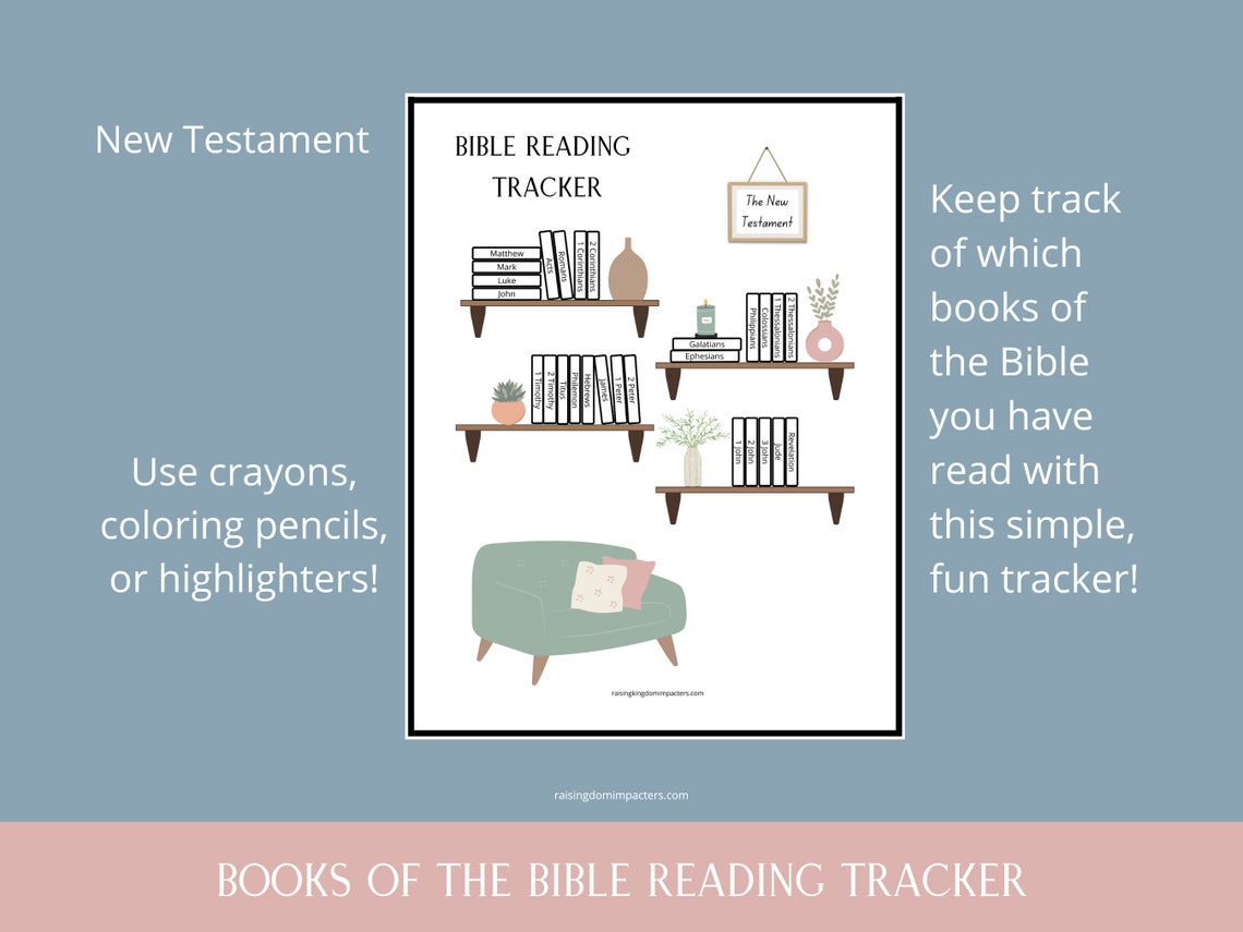 Bible Reading Tracker Books of the Bible Reading Log Bible - Etsy