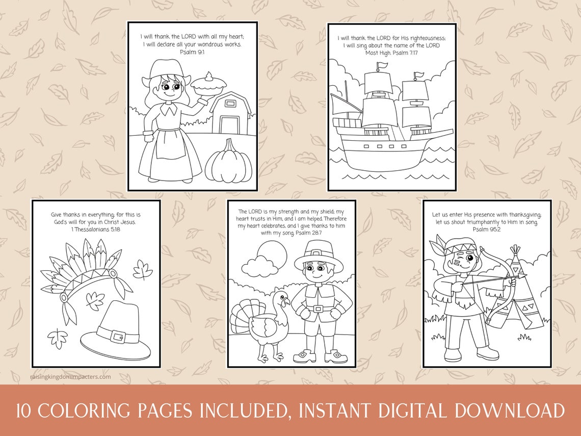 Thanksgiving Coloring Pages With Bible Verses | Coloring Pages | Fall ...