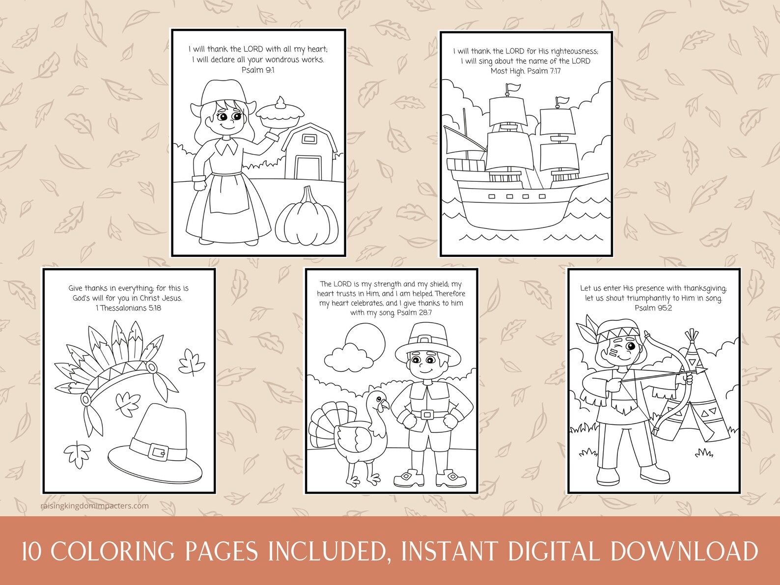 Thanksgiving Coloring Pages With Bible Verses | Coloring Pages | Fall ...
