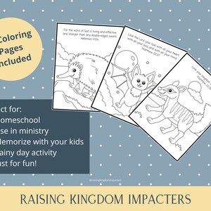 35 Bible Verse Coloring Pages Animal Coloring Pages Kids - Etsy
