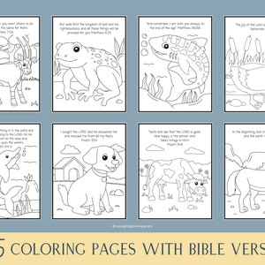 35 Bible Verse Coloring Pages Animal Coloring Pages Kids - Etsy