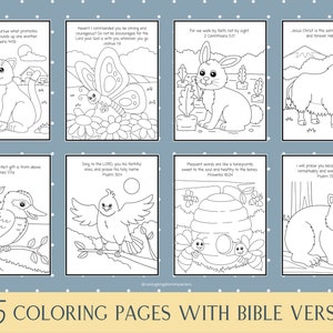 35 Bible Verse Coloring Pages Animal Coloring Pages Kids - Etsy