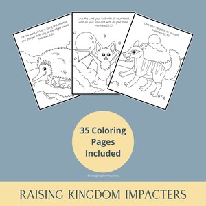 35 Bible Verse Coloring Pages Animal Coloring Pages Kids - Etsy